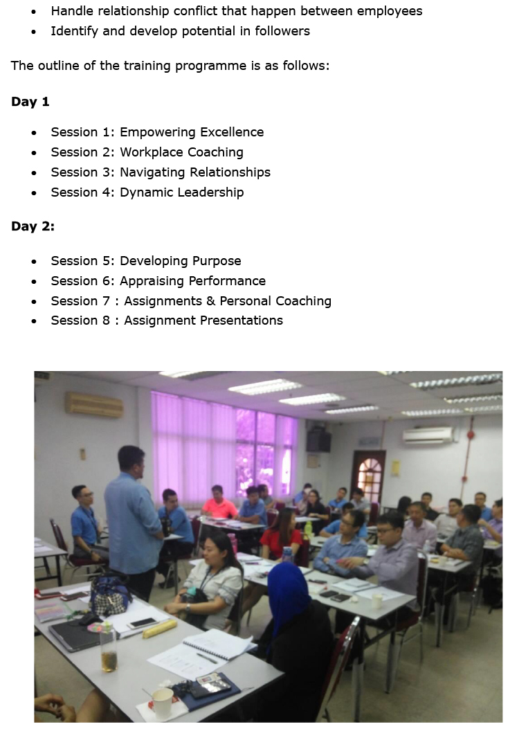 LEAP Training – Leading for Excellence, Action & Performance – Eita